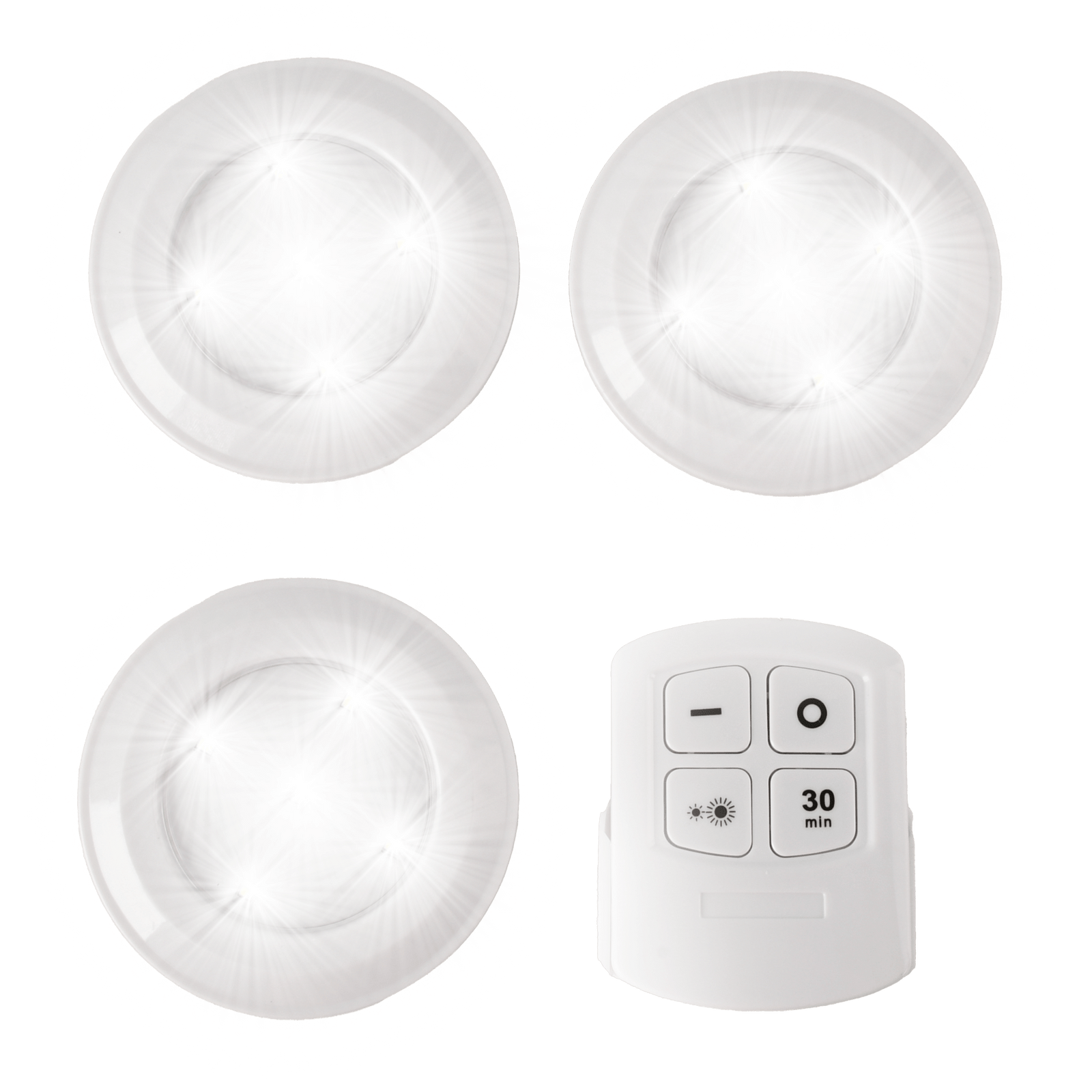 Remote Control Push Night Light Set - 3 Pack