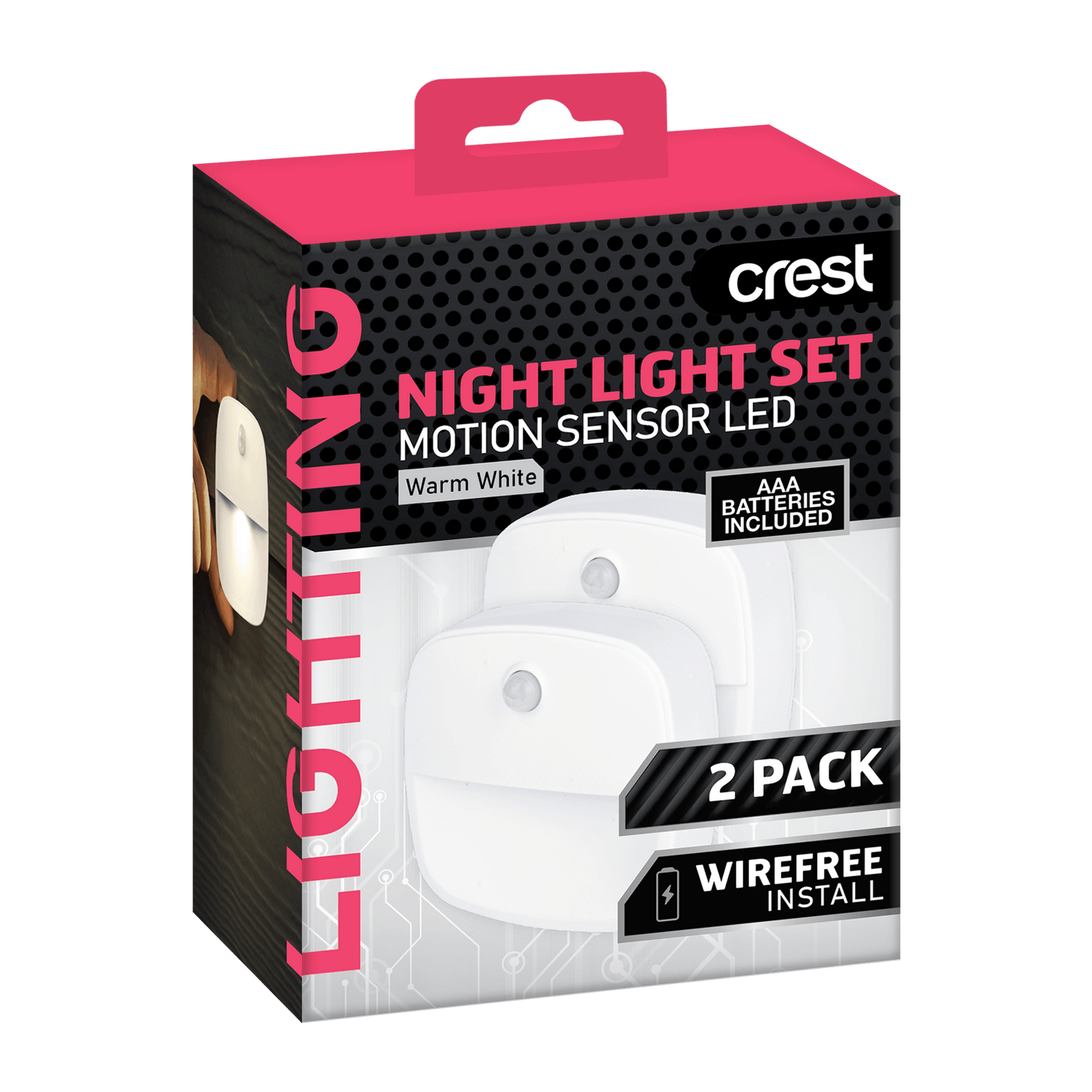 Motion Sensor Night Light Warm - 2 Pack