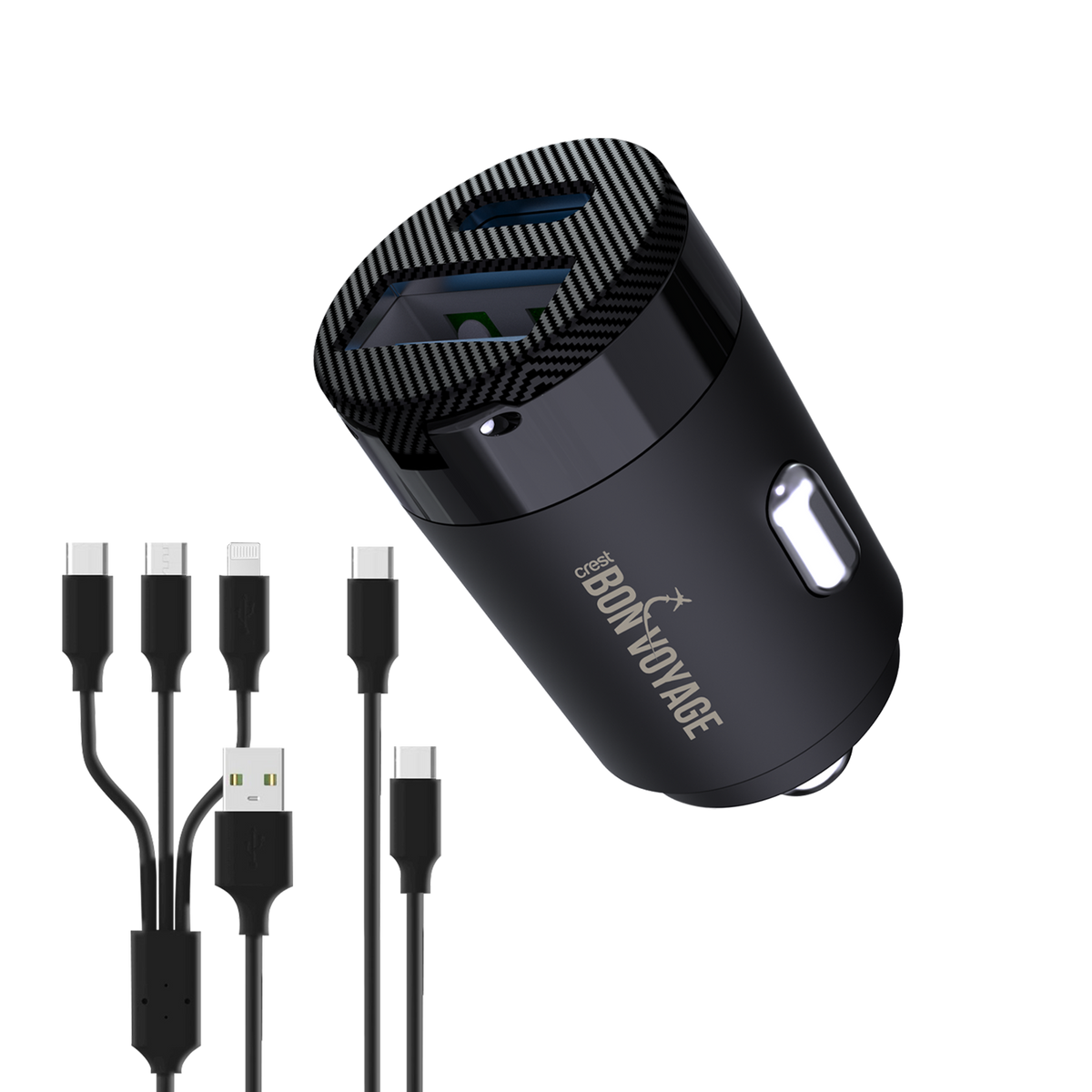 Bon Voyage UNIVERSAL PD 65W Car Charger Kit
