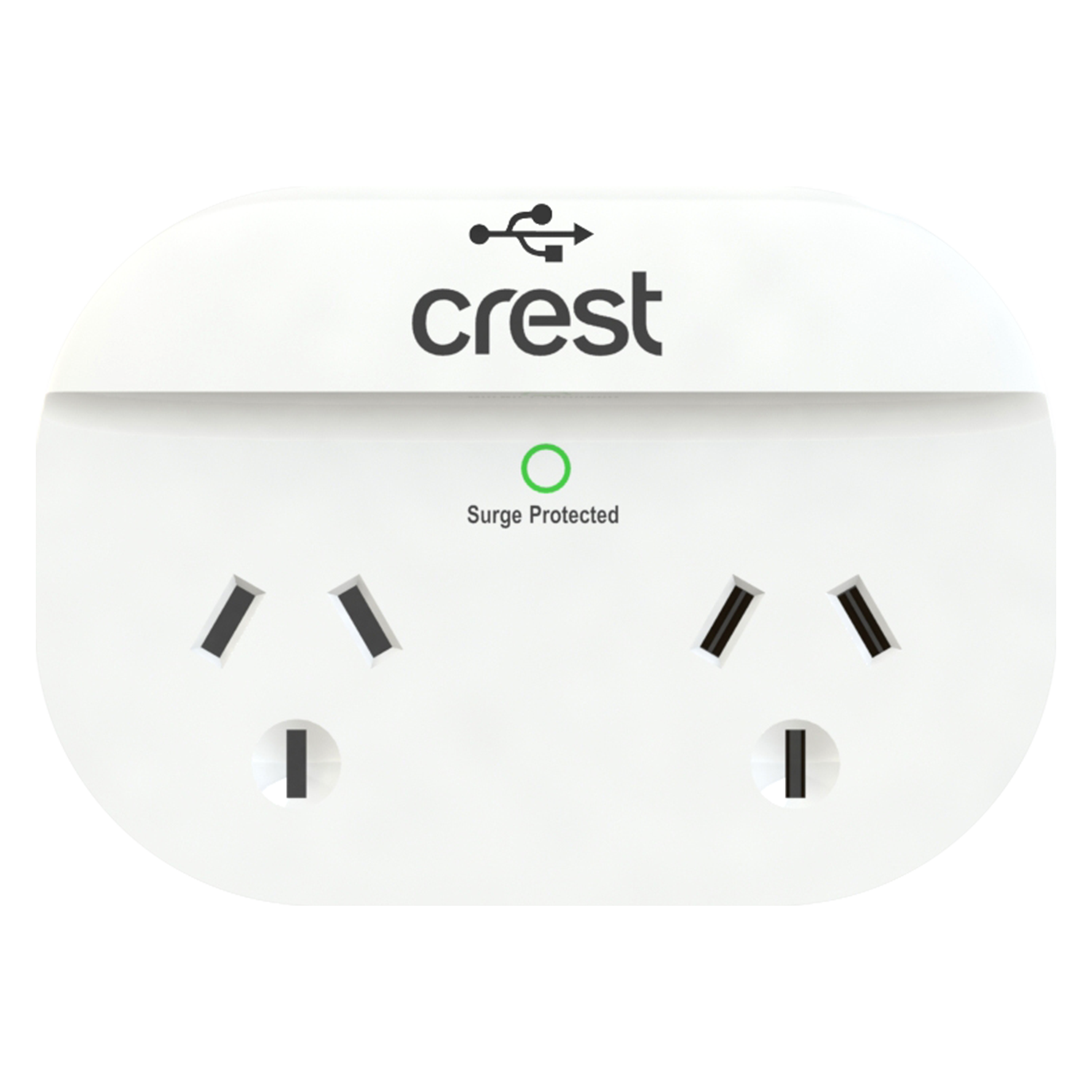 Double Power Adaptor with USB Charging
