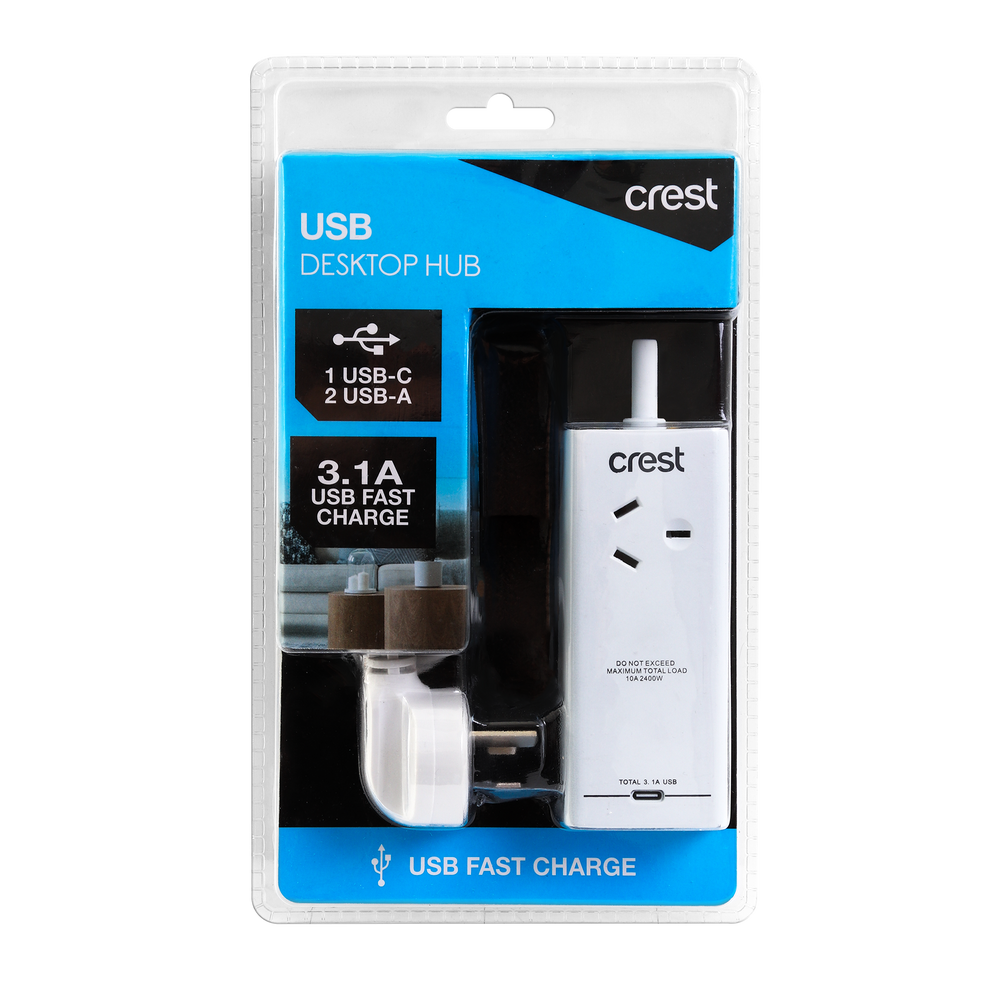 Power Hub 1 Socket 3 USB Outlets