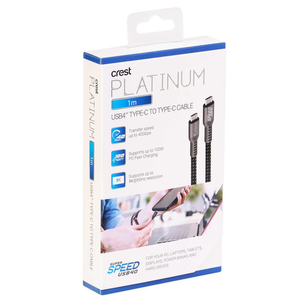Platinum USB 4 - USB-C To USB-C Cable 1M