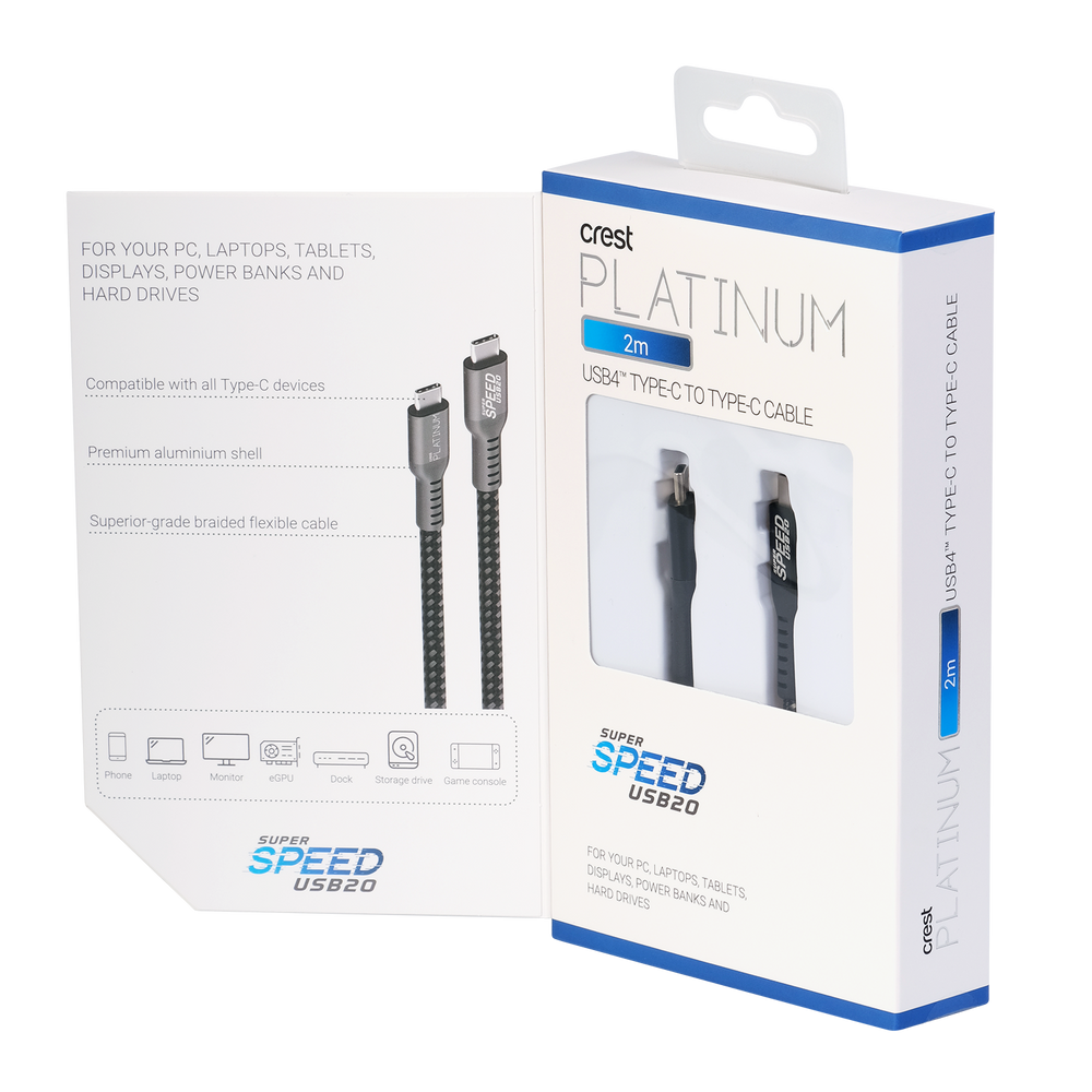 Platinum USB 4 - USB-C To USB-C Cable 2M