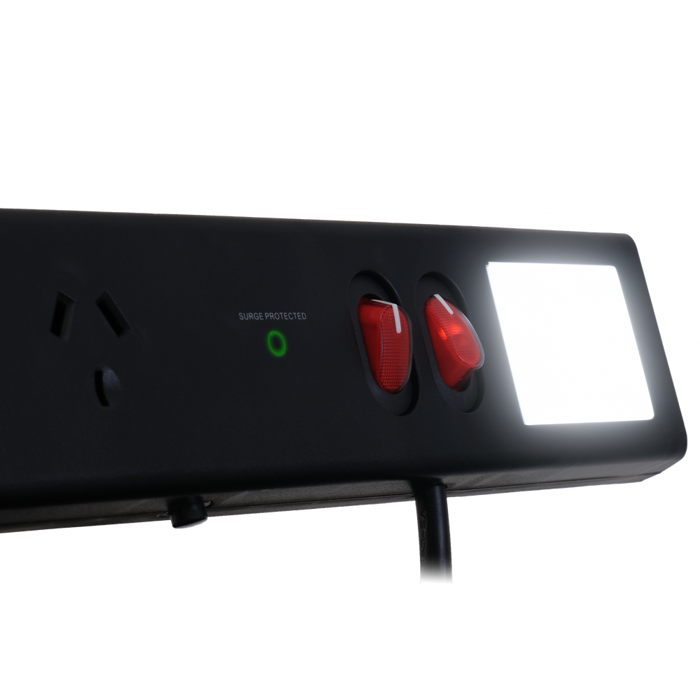 Tool Guardian 5 Socket Power Board Wall Mount with Light