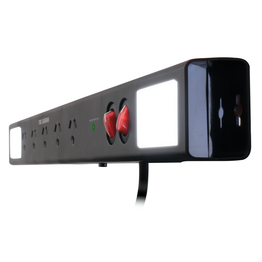 Tool Guardian 5 Socket Power Board Wall Mount with Light