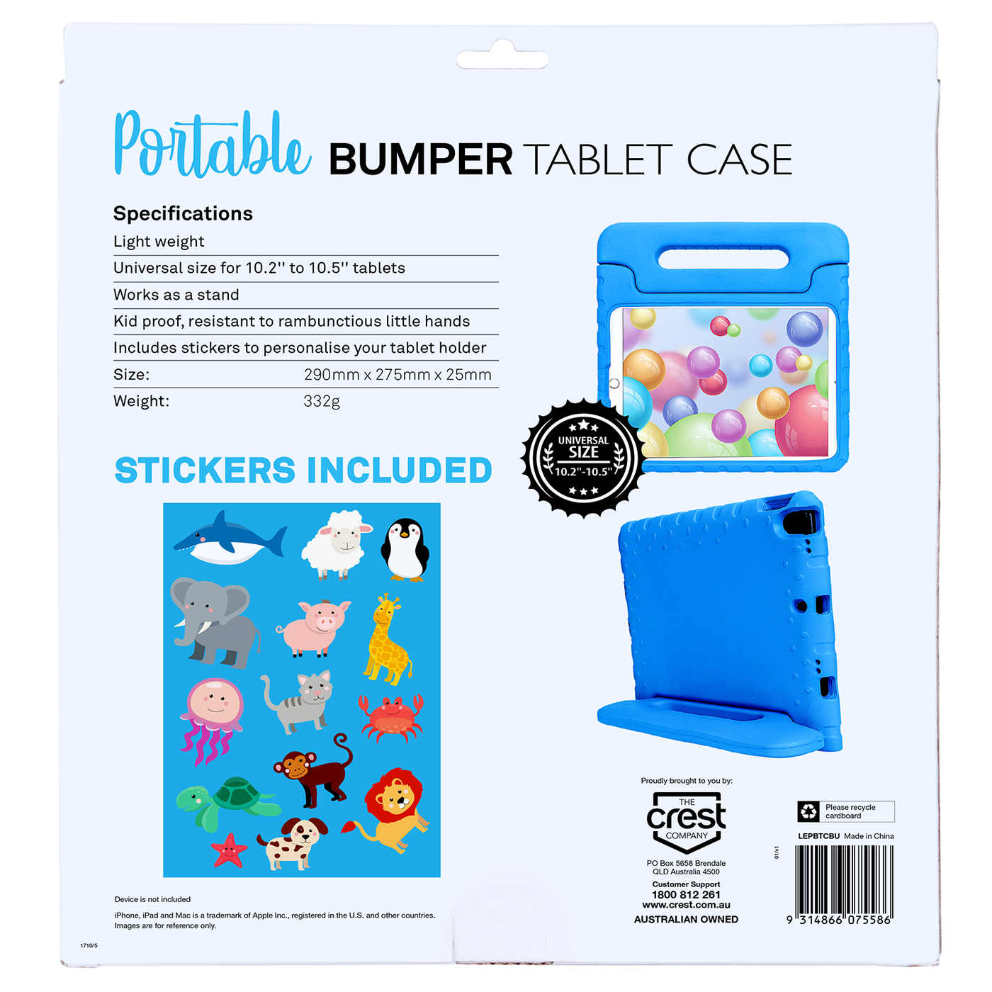 TechXtras Portable Bumper Tablet Case - 10.2" - 10.5"