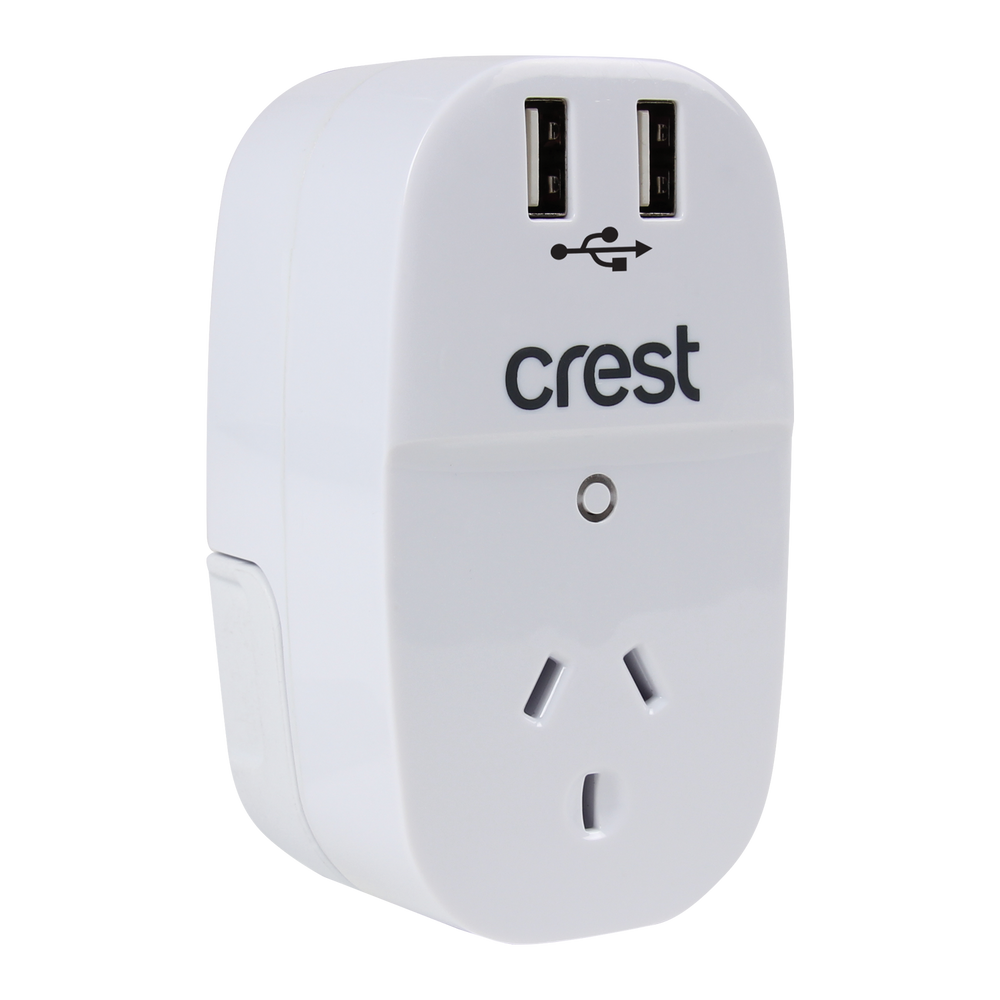 EU to AUS Power Adaptor w 2 USB Ports