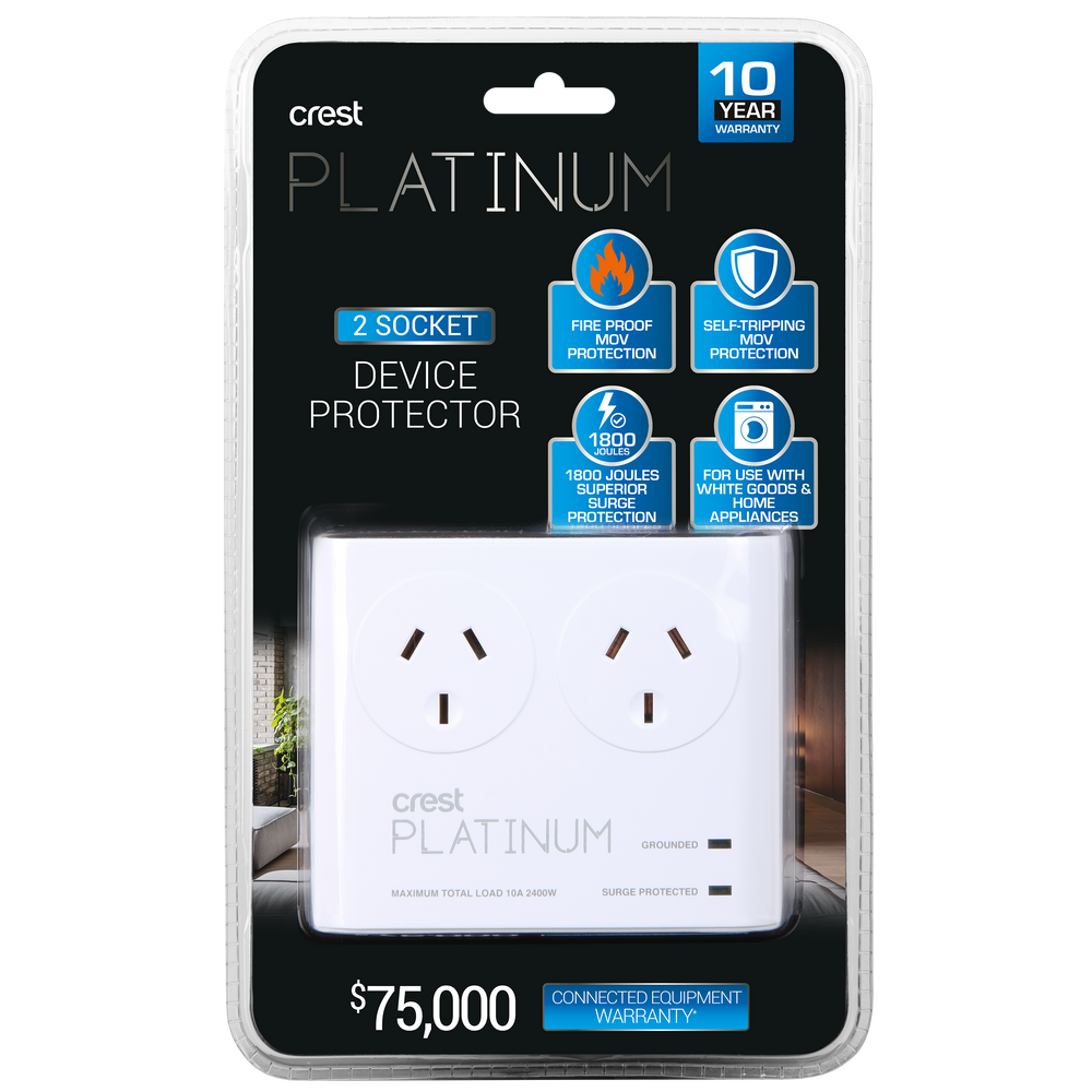 Platinum Surge Protector 2 Socket